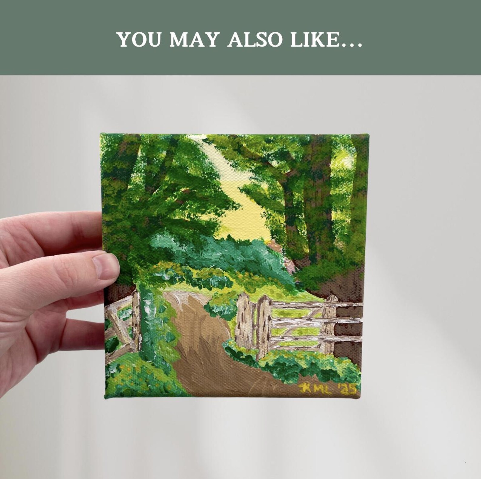 Acrylic Mountain Path Painting: Wildflower Landscape Canvas Art - Etsy