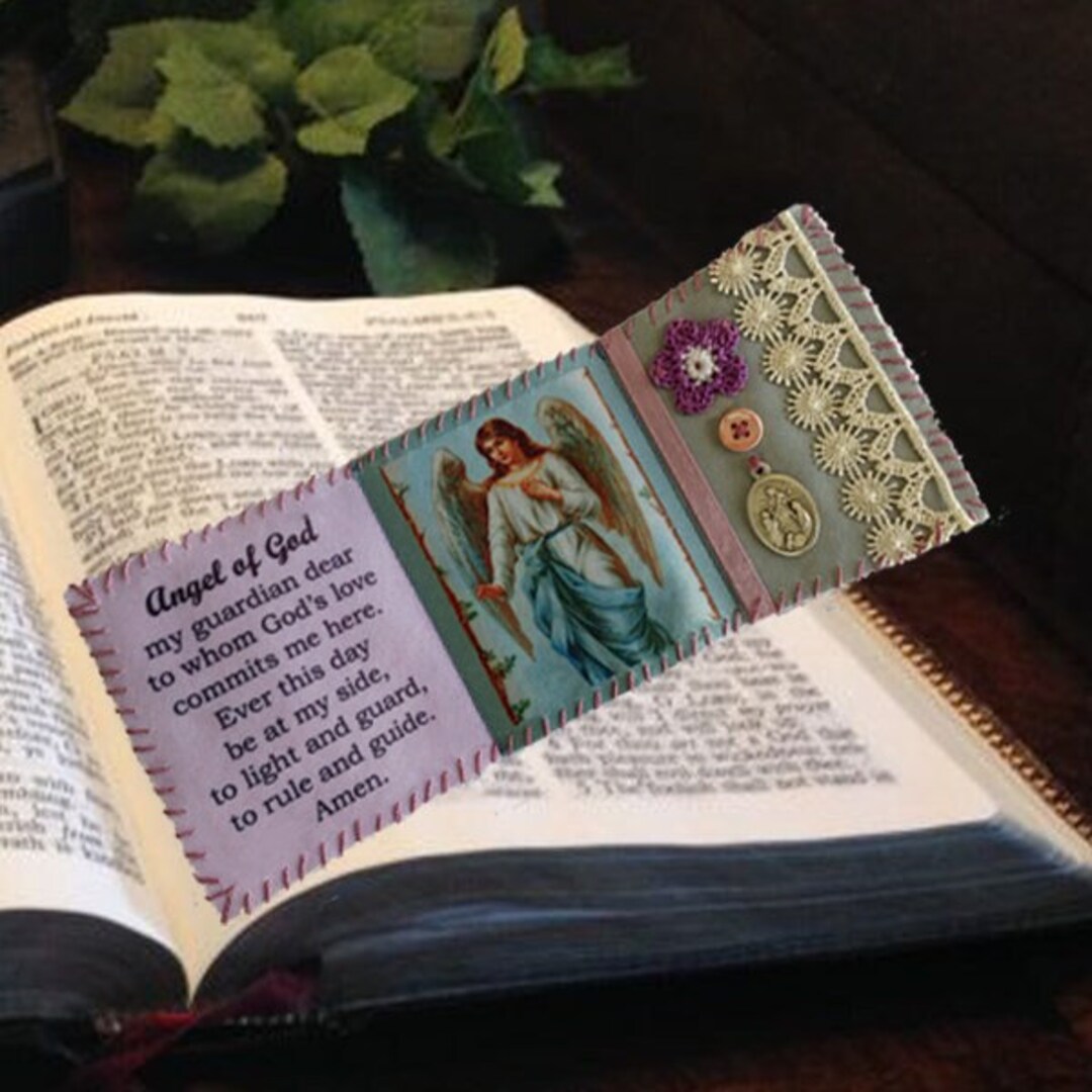 GUARDIAN ANGEL Pocket Prayer Shrine. Hidden Prayer. Art, Medal ...