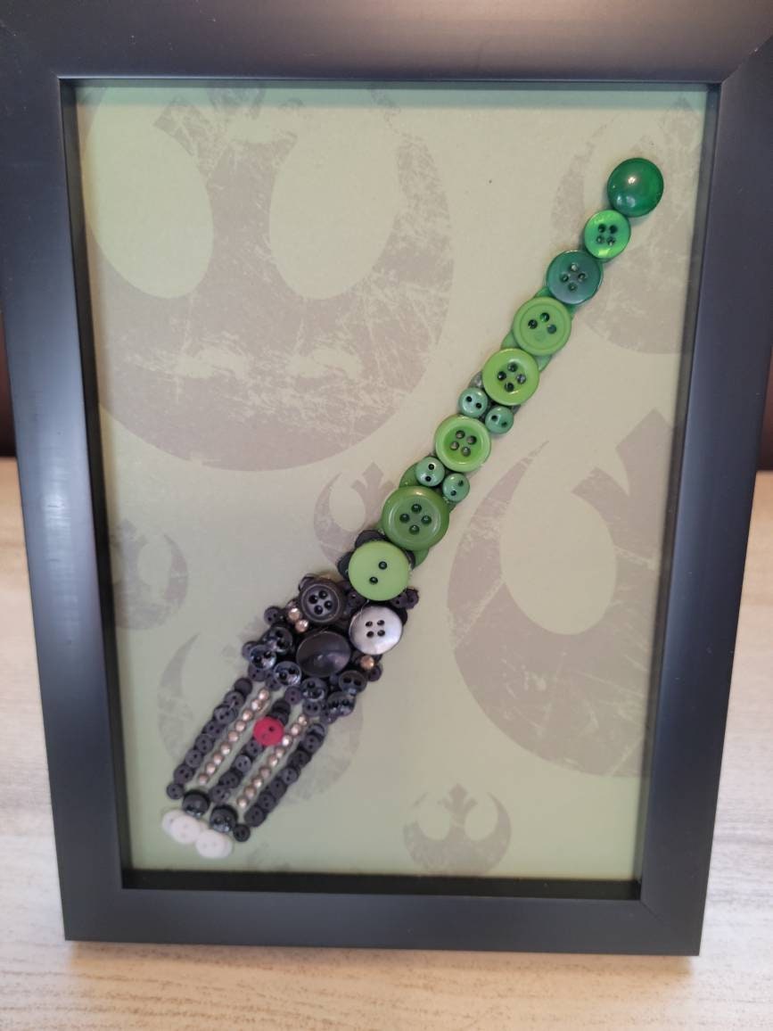 Lightsaber Button Art - Etsy