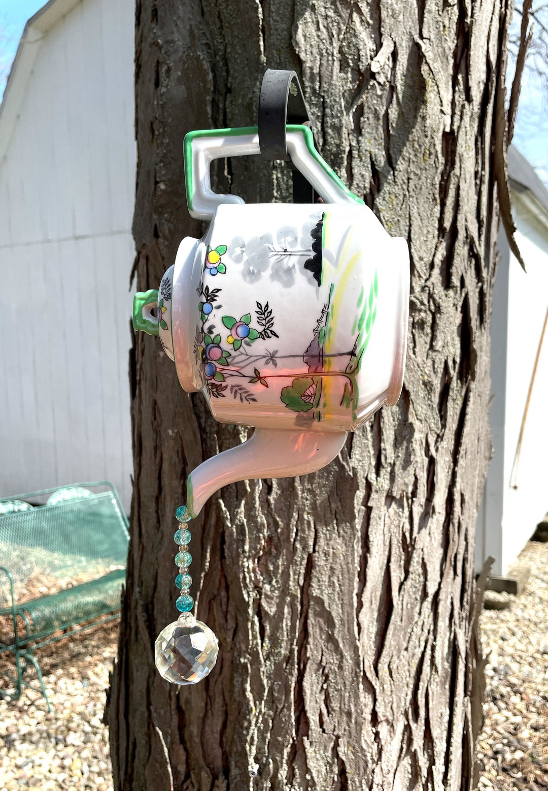 TEAPOT GARDEN Art: Teapot Decoration, Garden, Garden Decor, Hanging ...