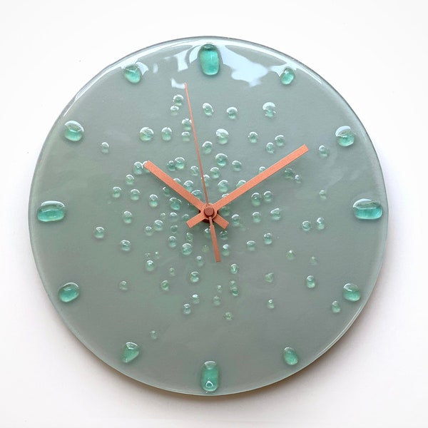 Fused Glass Clock - Etsy
