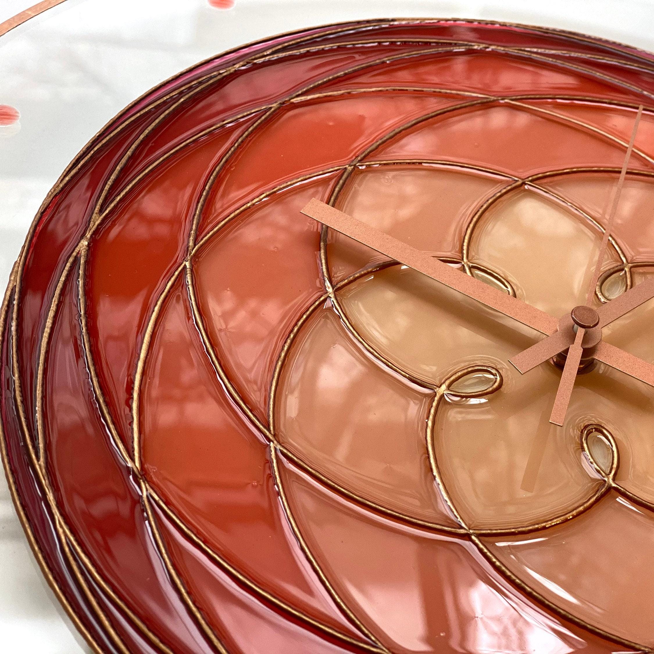 Venus Path in Red Colours and Copper Details: Hand-painted Mandala ...