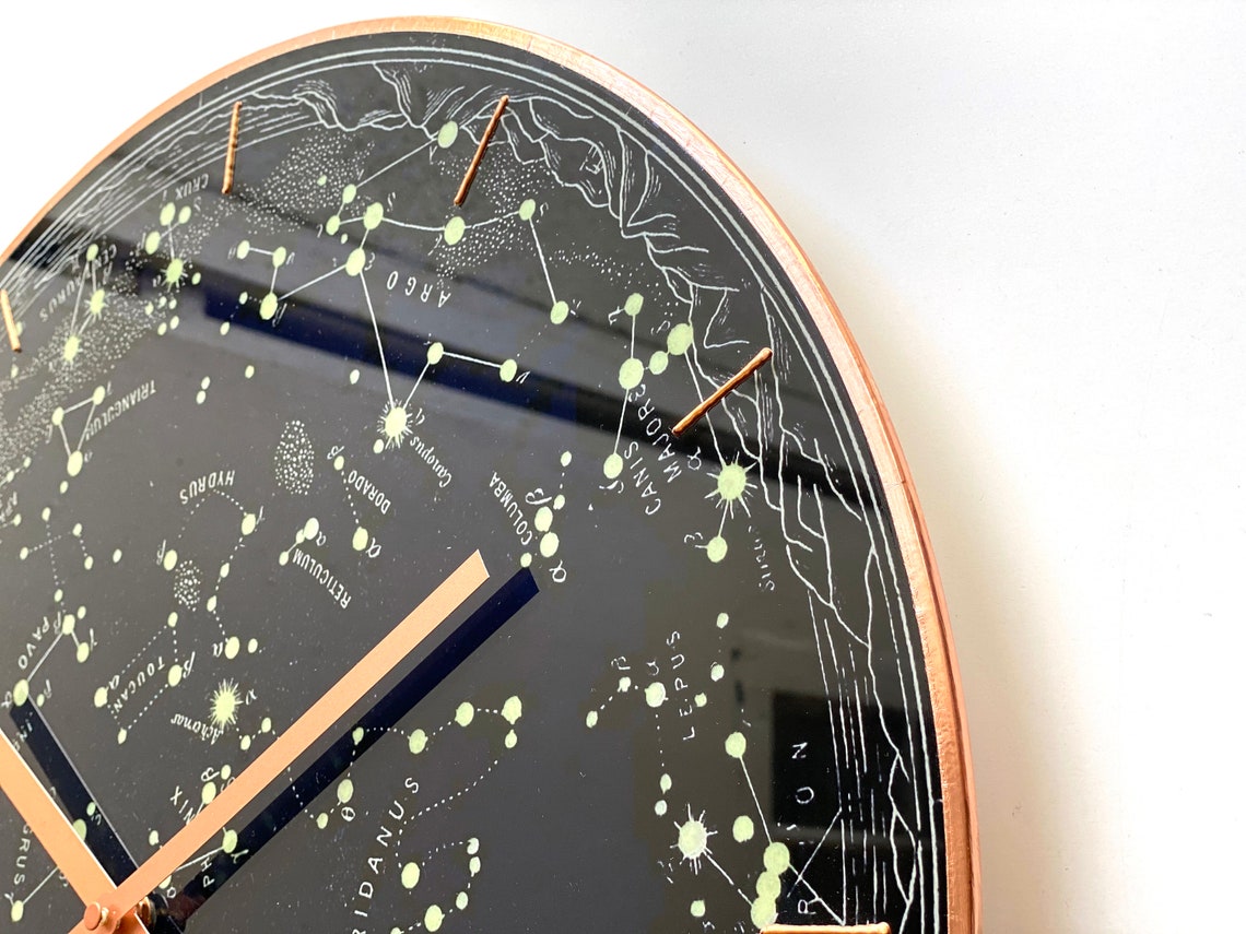 Vintage Star Clock Stellar Constellations Celestial Sky - Etsy
