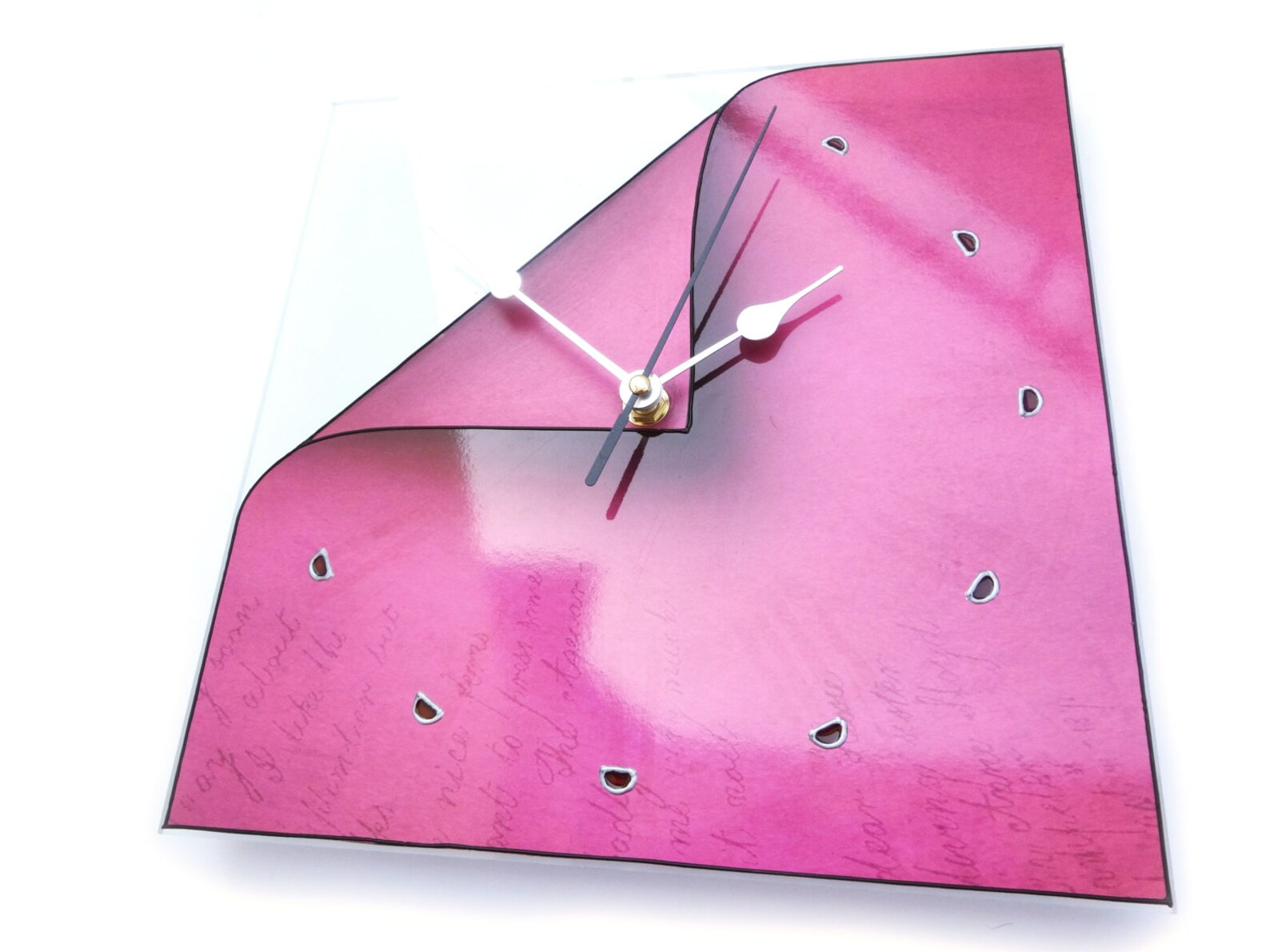 Pink Wall Decor Modern Wall Clock Exclusive Clock Fashion - Etsy