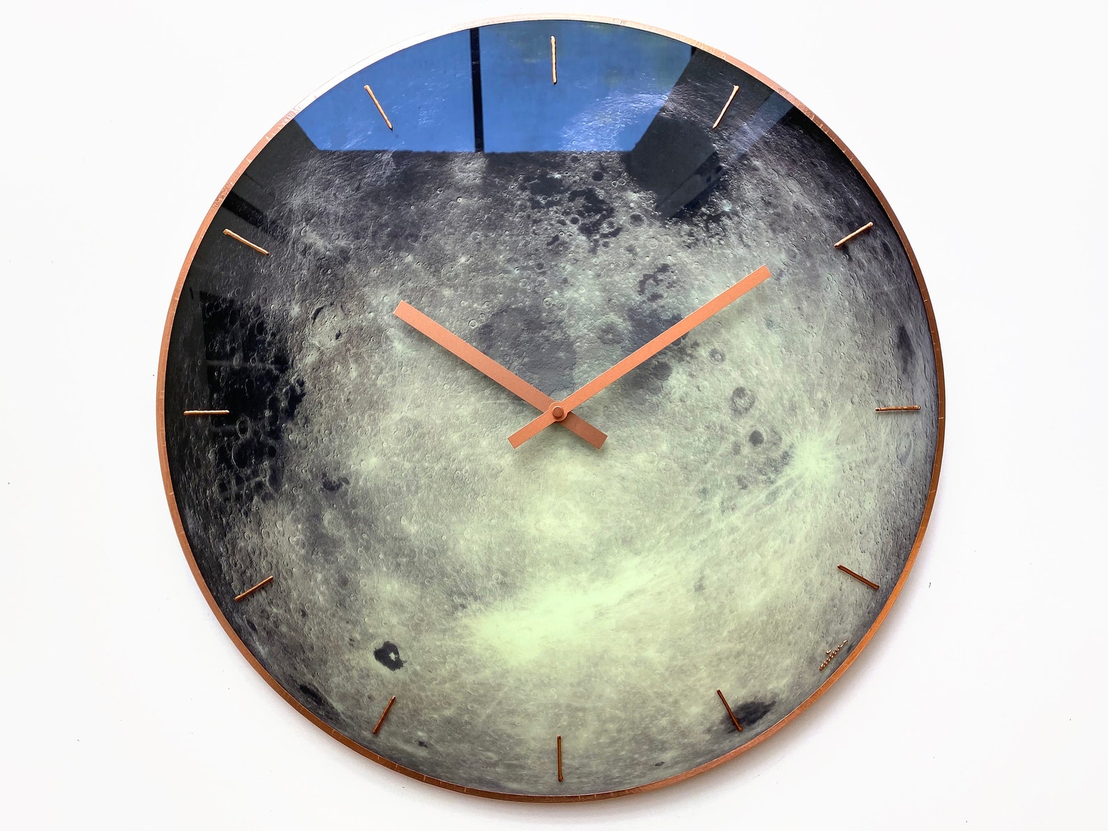 Moon Eclipse, Celestial Clock, Lunar Wall Decor, Wall Clock, Glow in ...