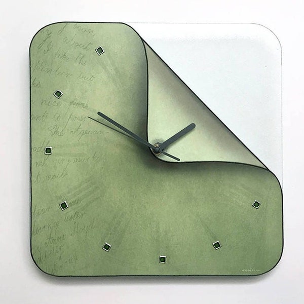 Square Glass Clock - Etsy