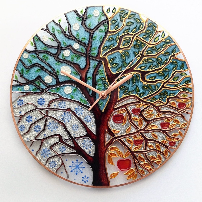 Stained Glass Clock - Etsy