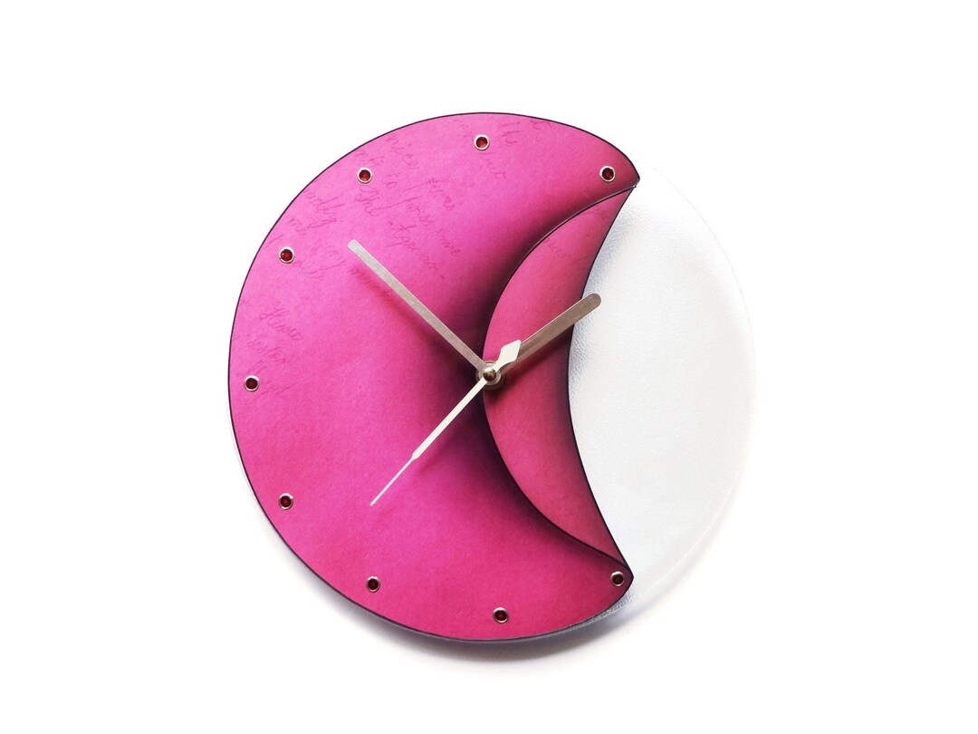 Large Pink Clock: Unisual Wall Clocks, Funky Wall Clocks - Etsy