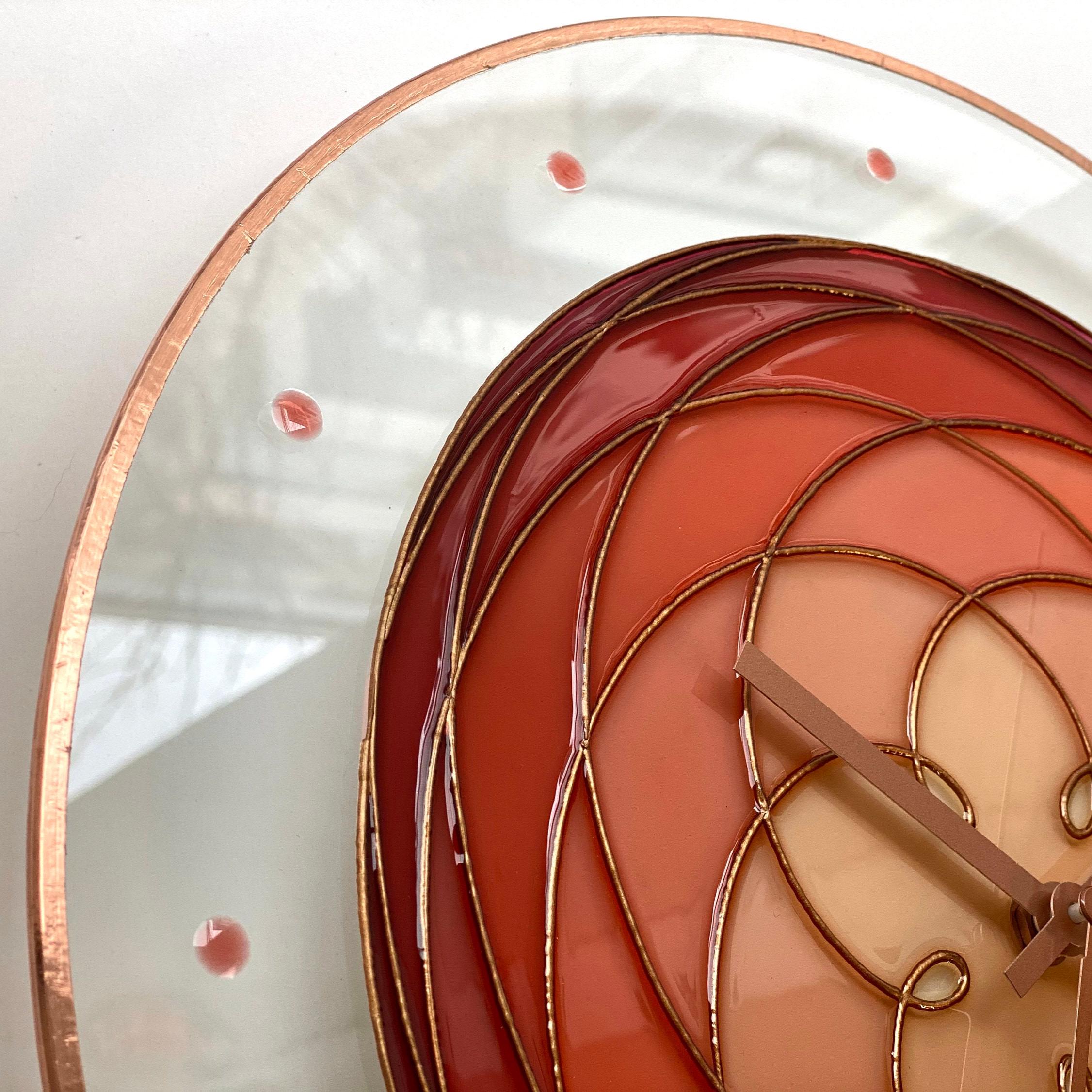 Venus Path in Red Colours and Copper Details: Hand-painted Mandala ...