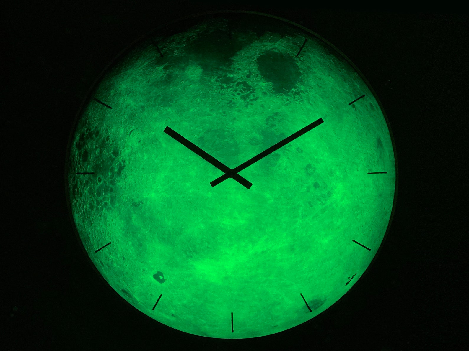 Moon Eclipse, Celestial Clock, Lunar Wall Decor, Wall Clock, Glow in ...