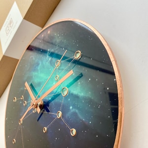 Sirius Constellation Clock: Celestial Glass Wall Art, Glow in the Dark ...