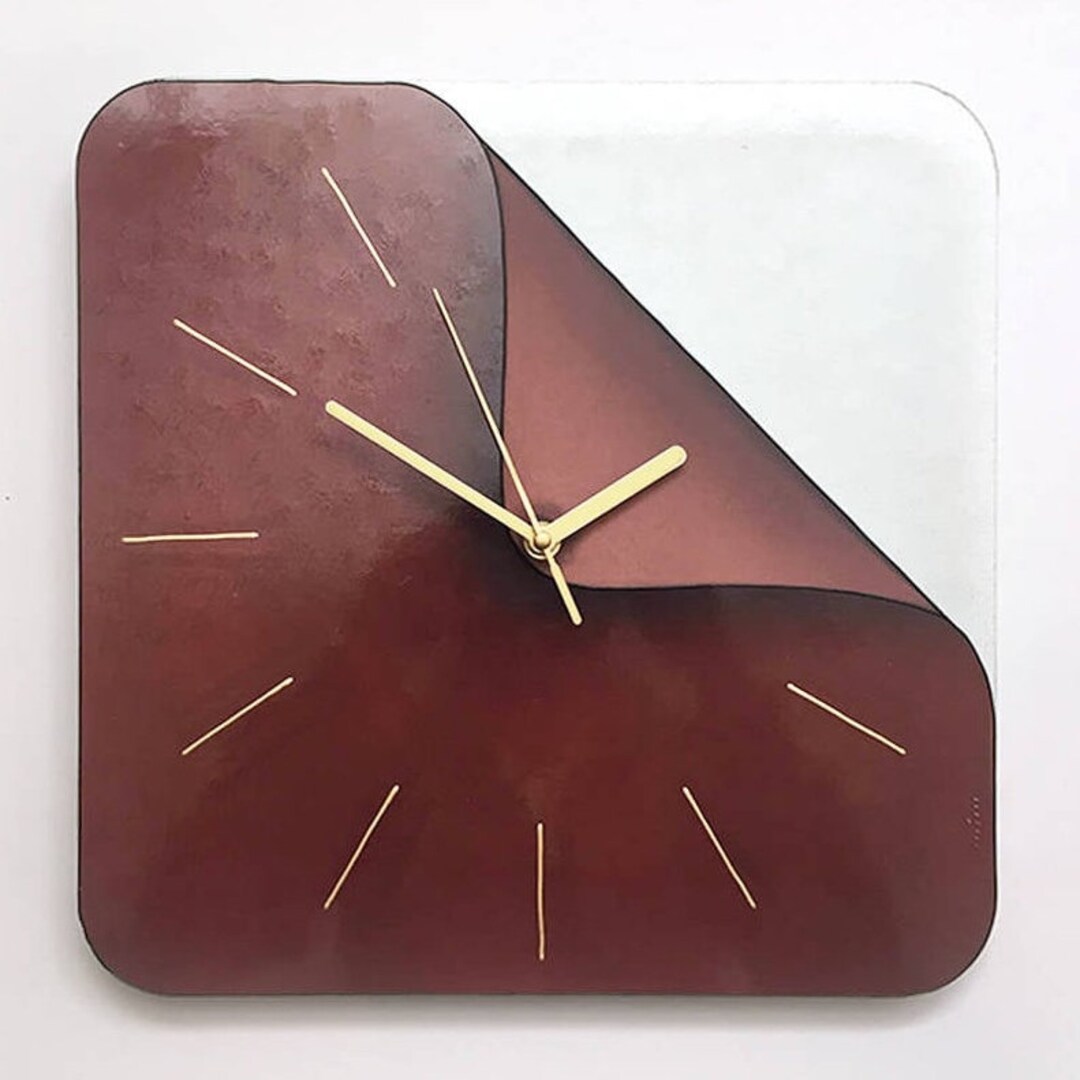 Brown Wall Clock, Modern Wall Deco, Home Art Deco, Rustic Home Deco ...