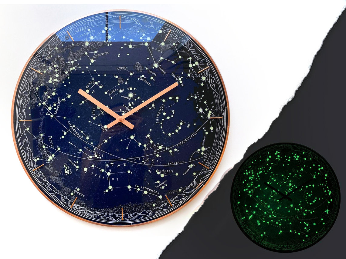 Vintage Star Clock Stellar Constellations Celestial Sky - Etsy Sweden