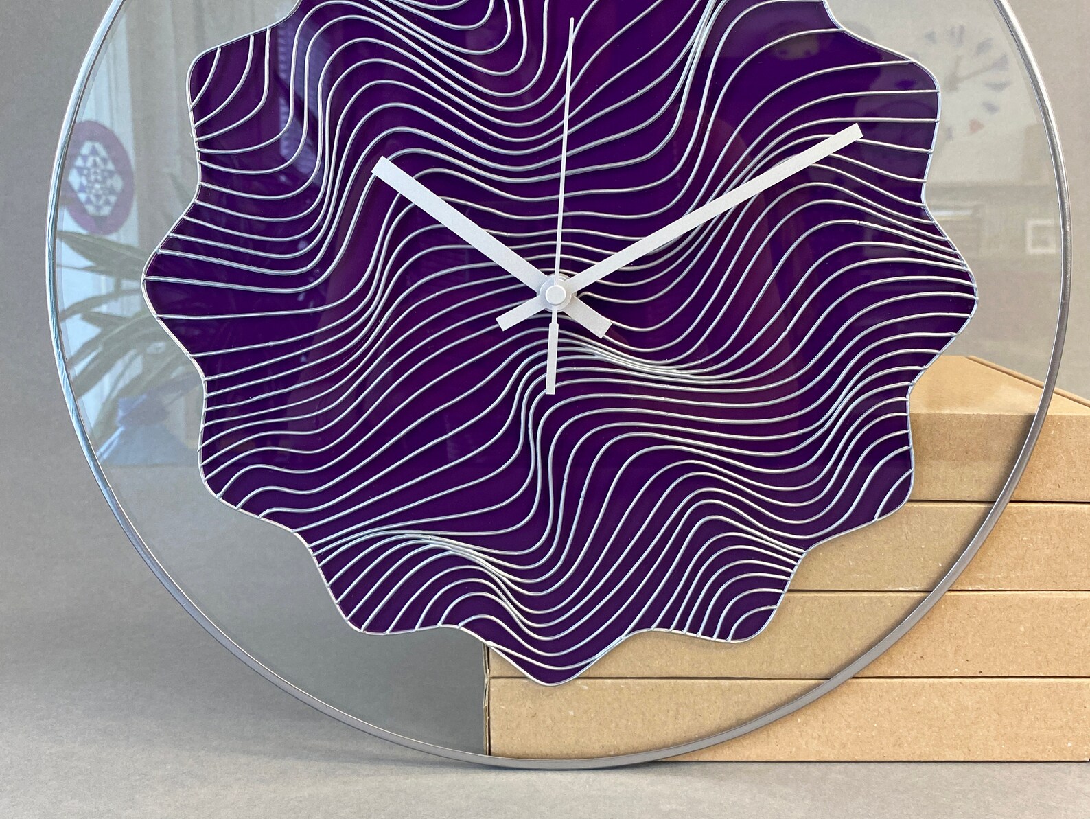 Glass Wall Clock Large Clock Unique Gift Round Wall Clock - Etsy
