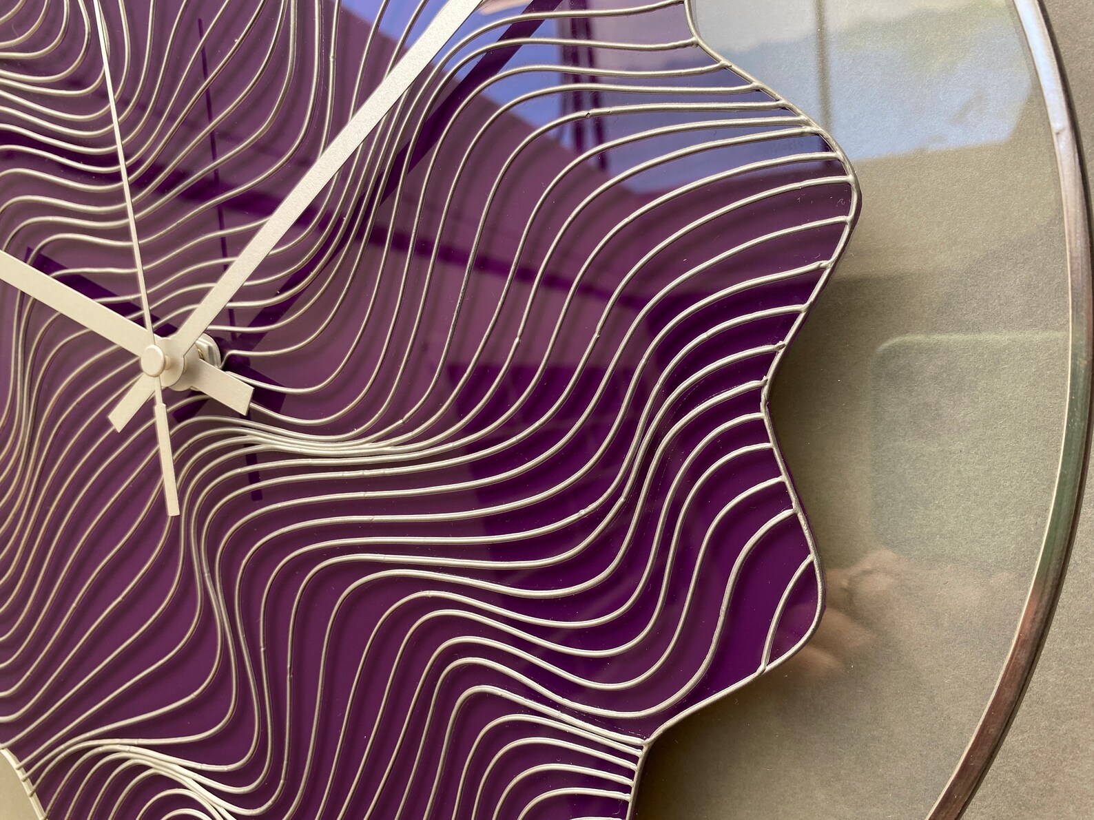 Glass Wall Clock Large Clock Unique Gift Round Wall Clock - Etsy