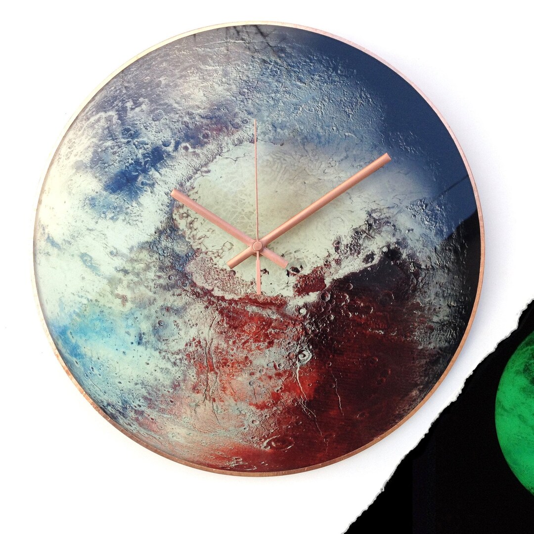 Pluto Wall Clock, Scorpio Sign Gift, Unique Wall Decor, Planet Wall ...