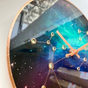 Sirius Constellation Clock: Celestial Glass Wall Art, Glow in the Dark ...