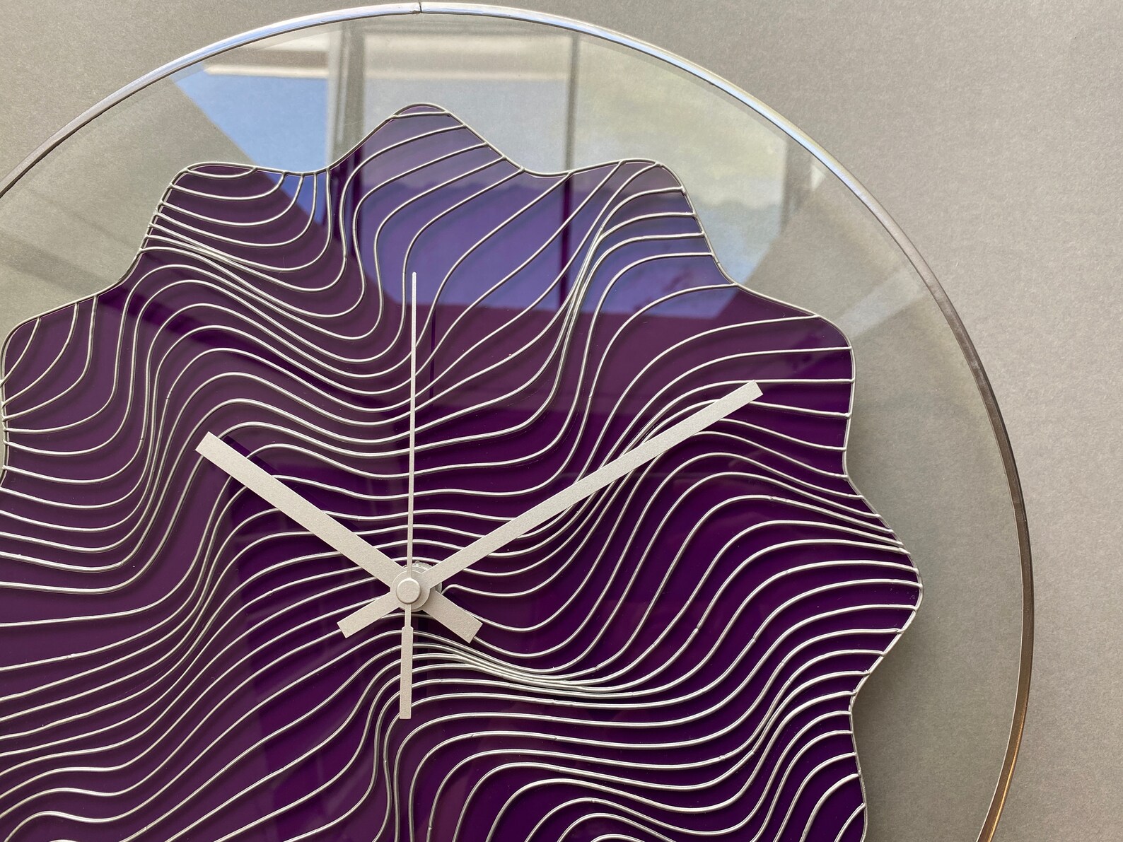 Glass Wall Clock Large Clock Unique Gift Round Wall Clock - Etsy