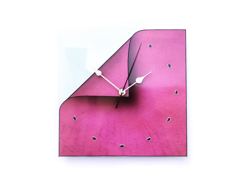 Pink Wall Decor Modern Wall Clock Exclusive Clock Fashion - Etsy