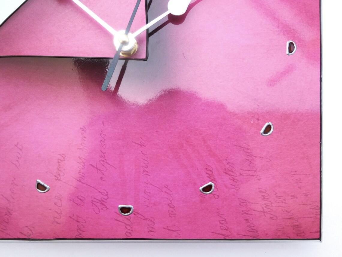 Pink Wall Decor Modern Wall Clock Exclusive Clock Fashion - Etsy