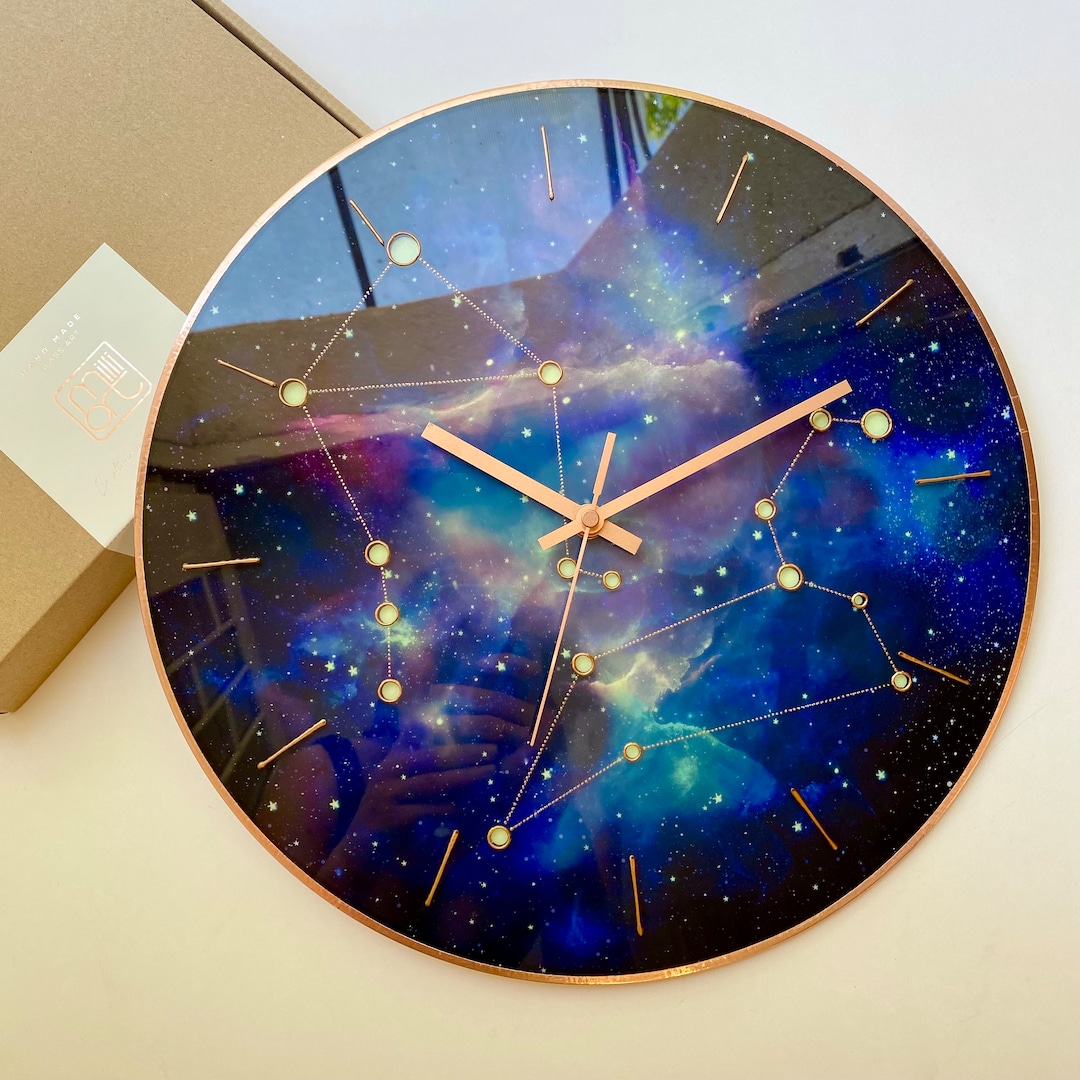 Wedding Gift, Love Constellation, Leo+libra, Wall Clock, Gift for ...