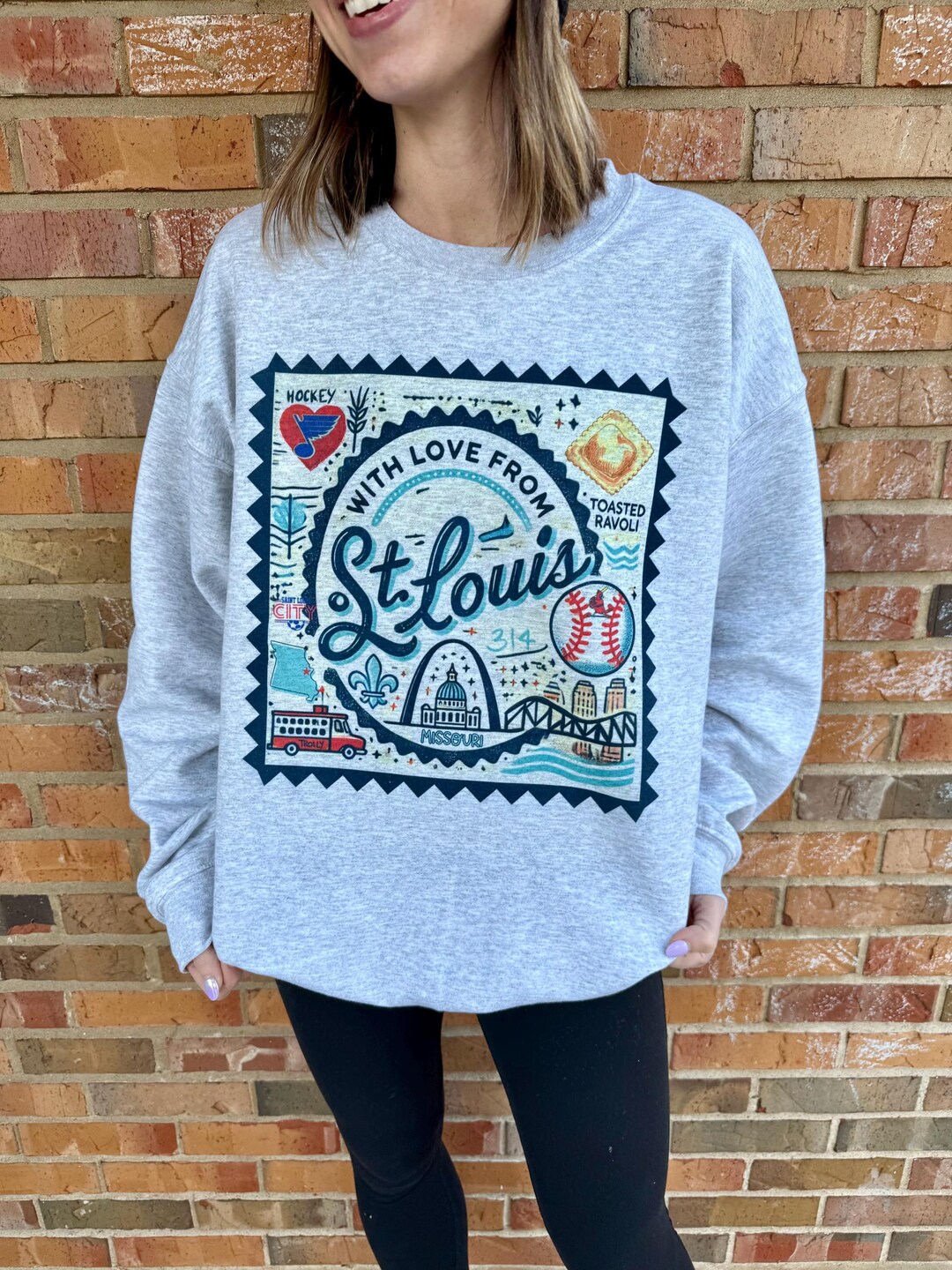 Retro Saint Louis Stamp / Saint Louis Icons / With Love From Saint ...