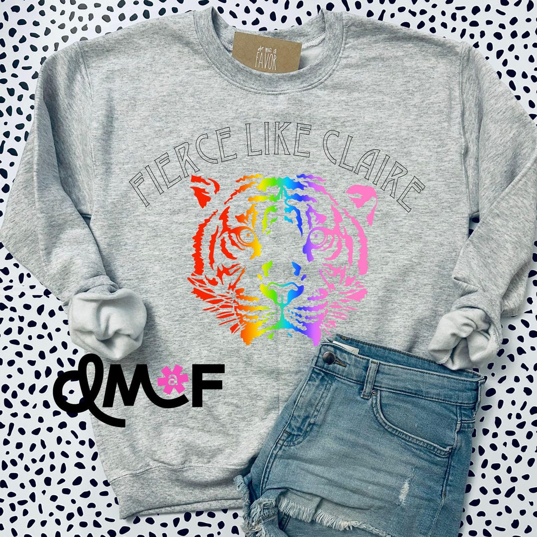 Fierce Like Claire Tiger / Team Claire / Fundraiser Tshirt - Etsy