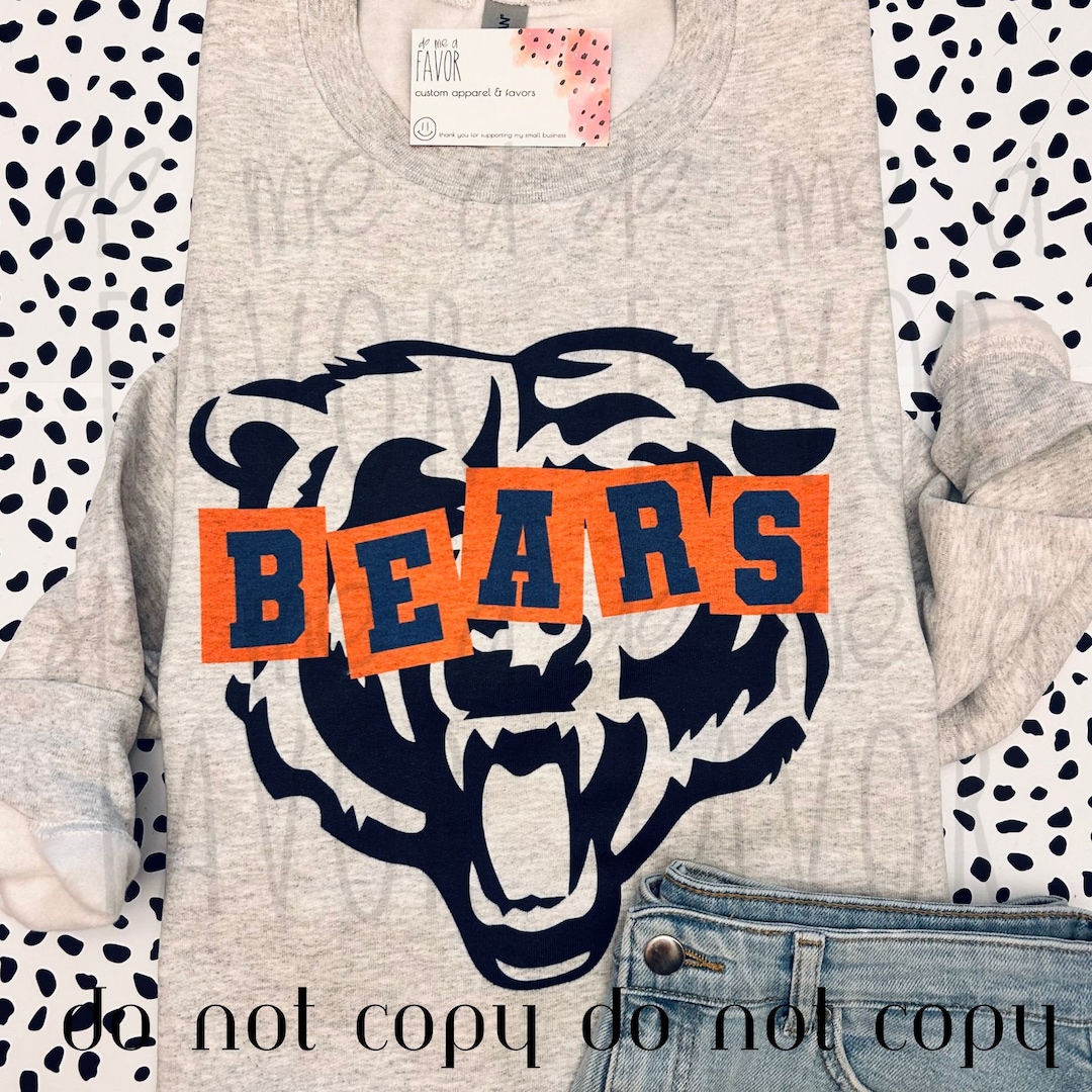 Chicago Face / Sports Bears Sweatshirt / Bears / Graphic Sweatshirt ...