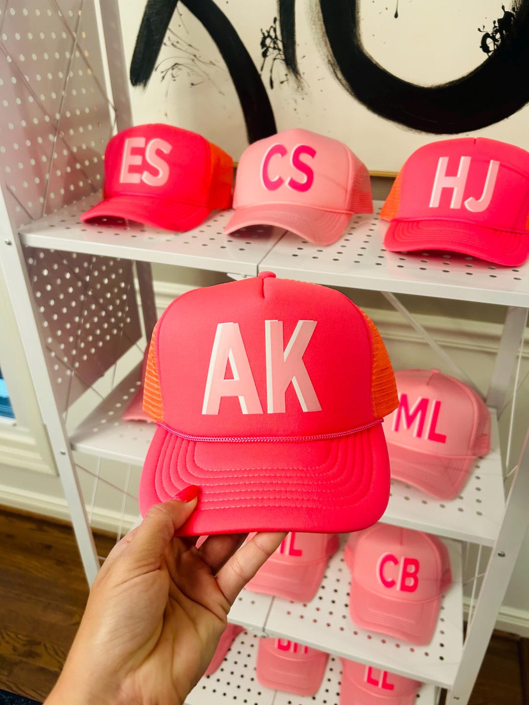 Custom Monogram Shadow Hat /custom Trucker Hat/hat for Best Friend/30th ...