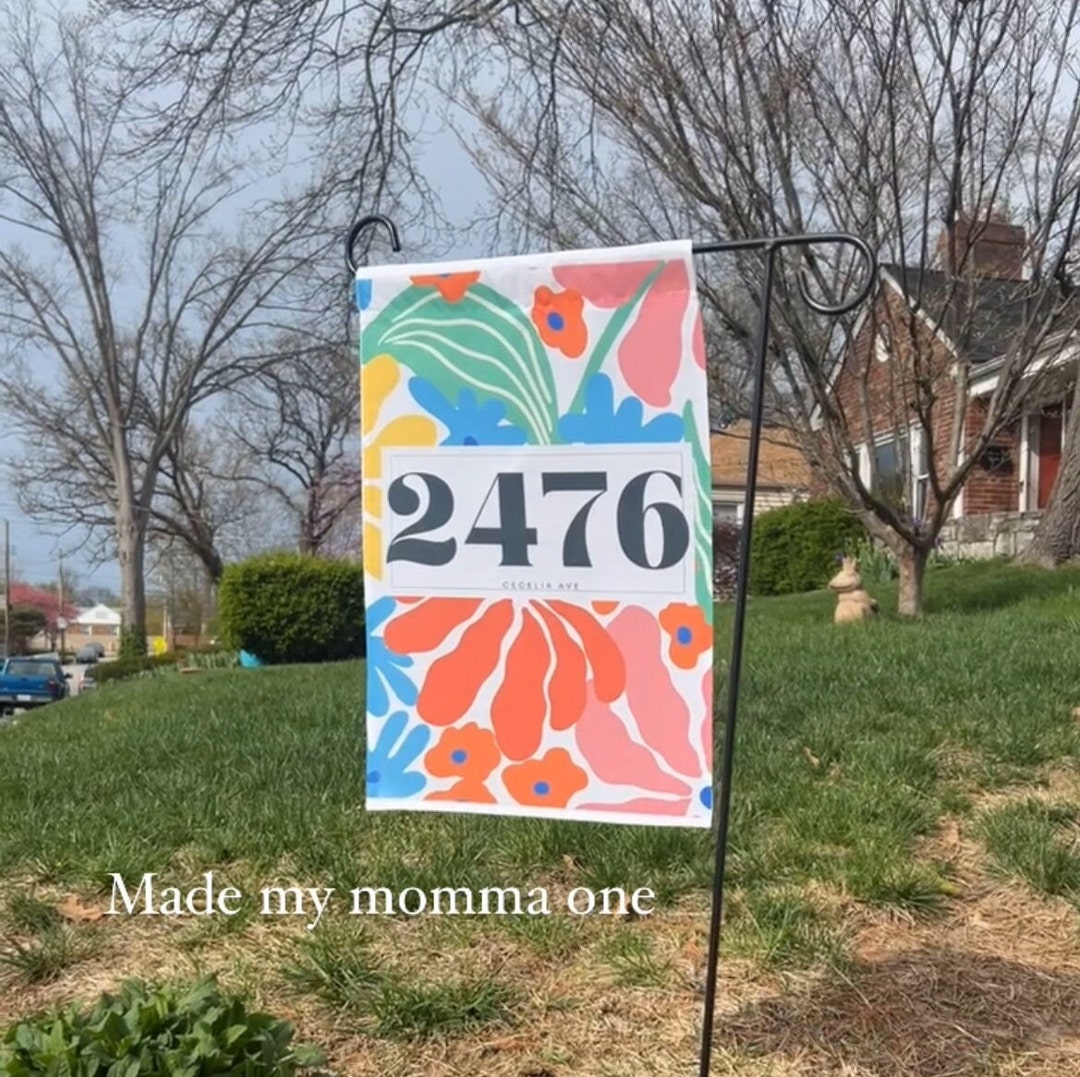 Custom Address Garden Flag / Home Address / Custom Flag / Sports Home ...