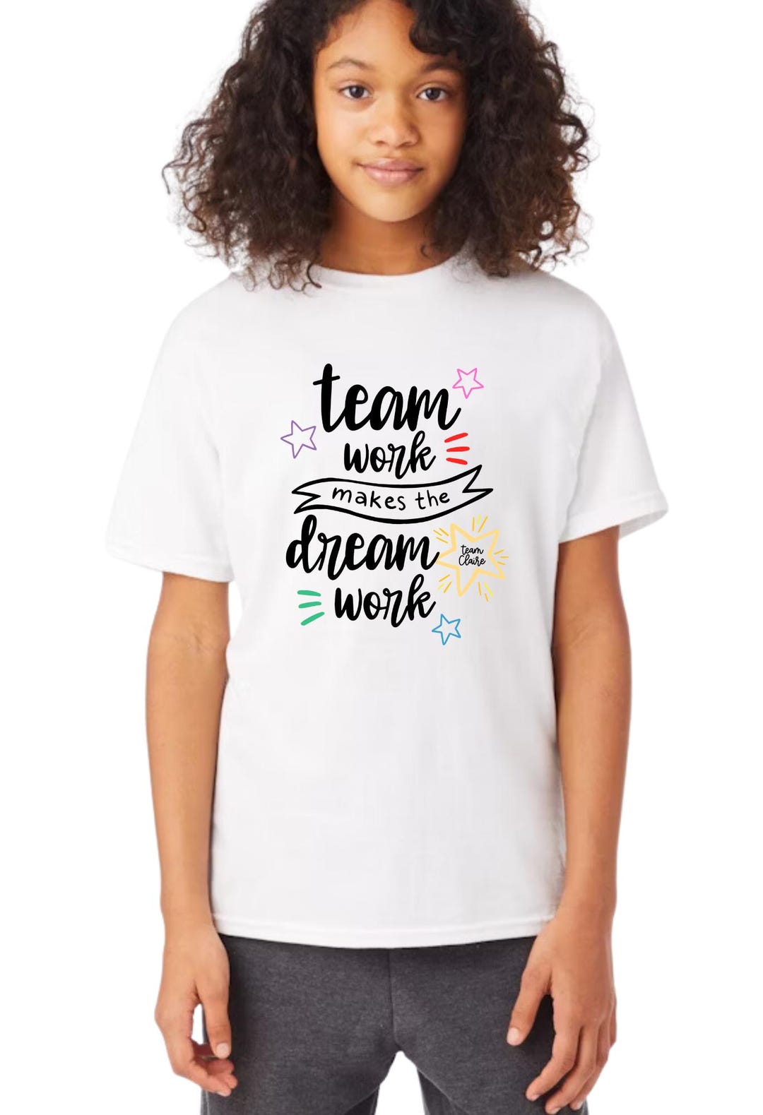 Teamwork Makes the Dream Work / Team Claire / Fundraiser Tshirt - Etsy