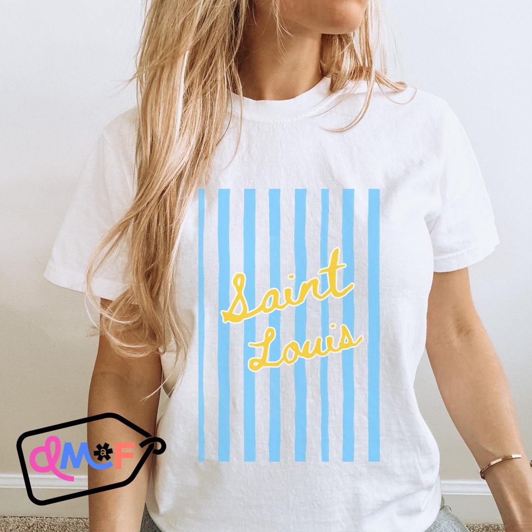 Saint Louis Coastal Stripe / Saint Louis Graphic T-shirt / Gift for ...