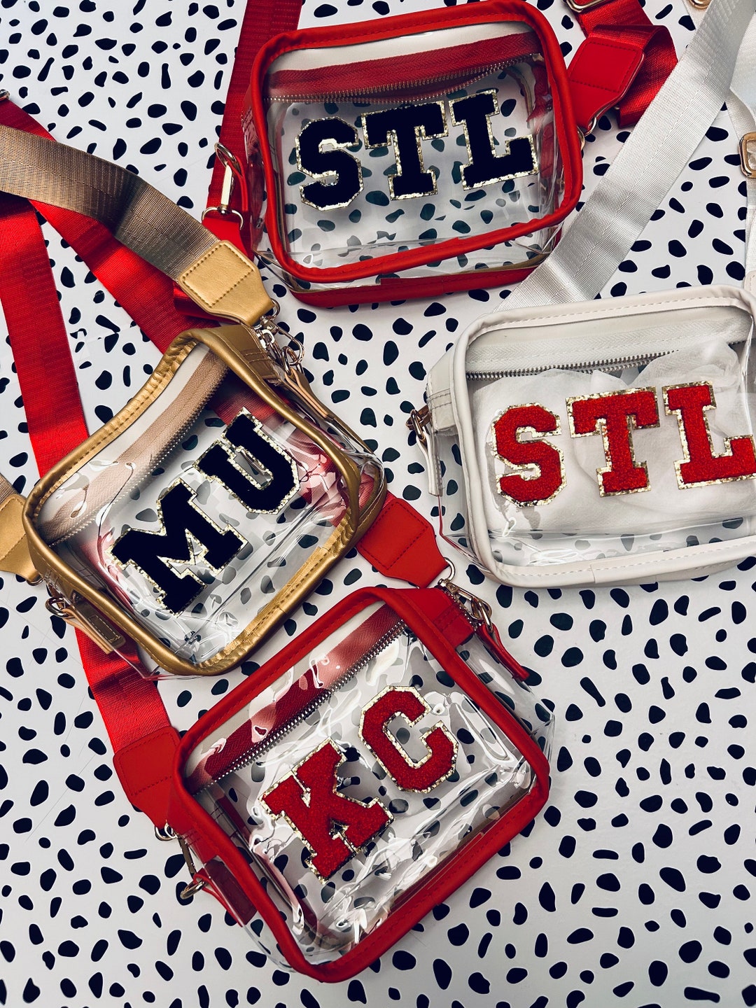NEW! Stadium Bags, Custom Clear Bag, for Concert Purse, Chenille ...