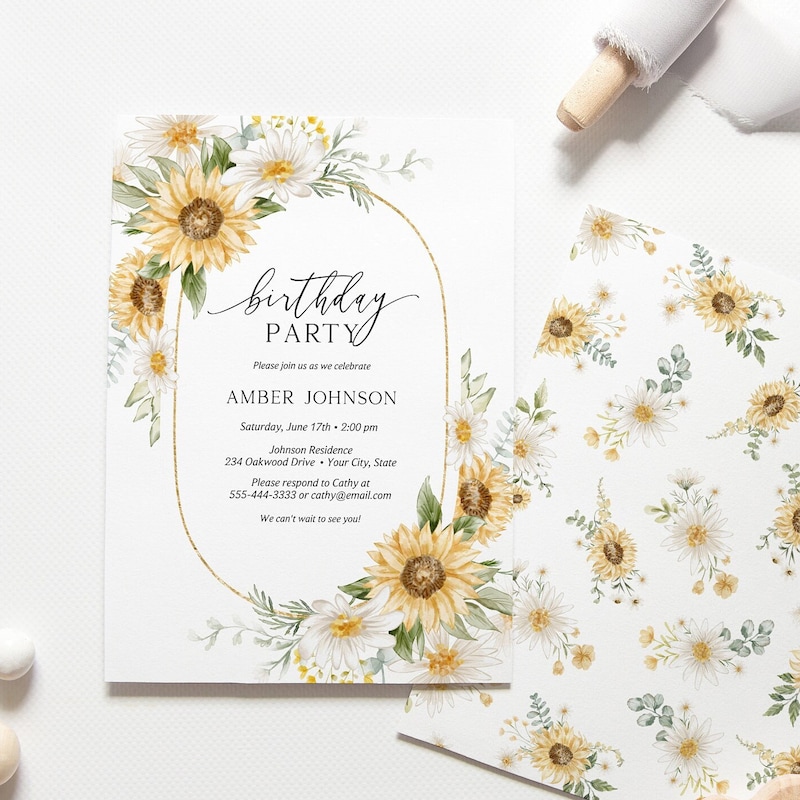 Sunflower Birthday - Etsy