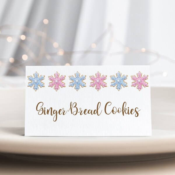 Snowflake Place Card - Etsy