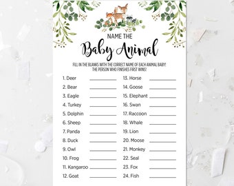 Baby animal game | Etsy