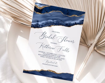 Blue Geode Wedding Invitation - Etsy