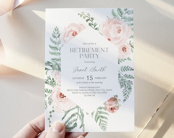 Pink Retirement Party Invitation - Etsy