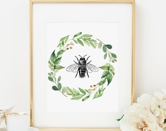 Bee art | Etsy