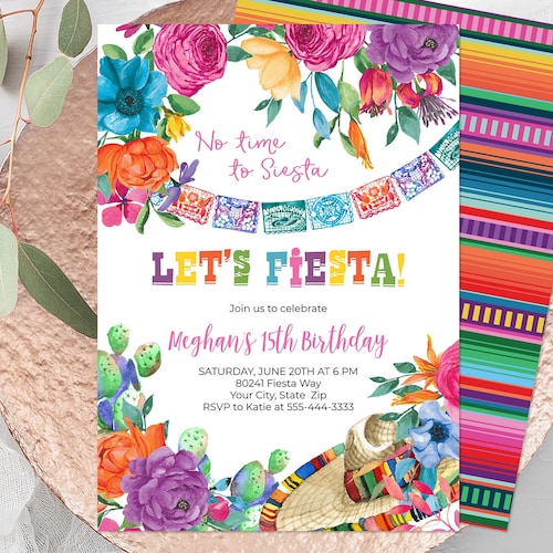 Mexican Party Invitations Free Template