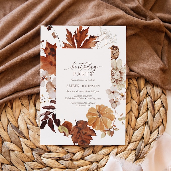 Fall Invitations - Etsy
