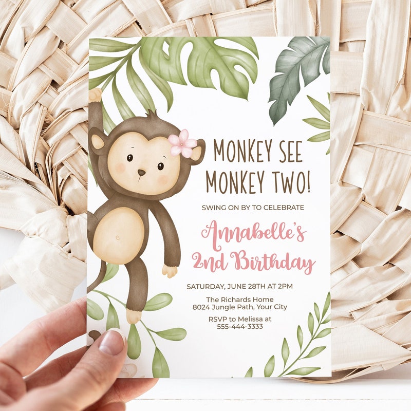 Birthday Card Monkey 2 - Etsy