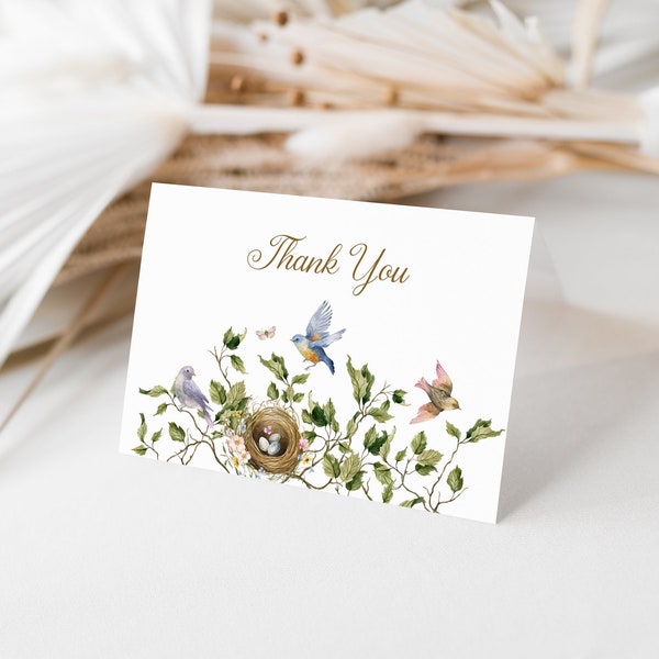 Bird Thank You - Etsy