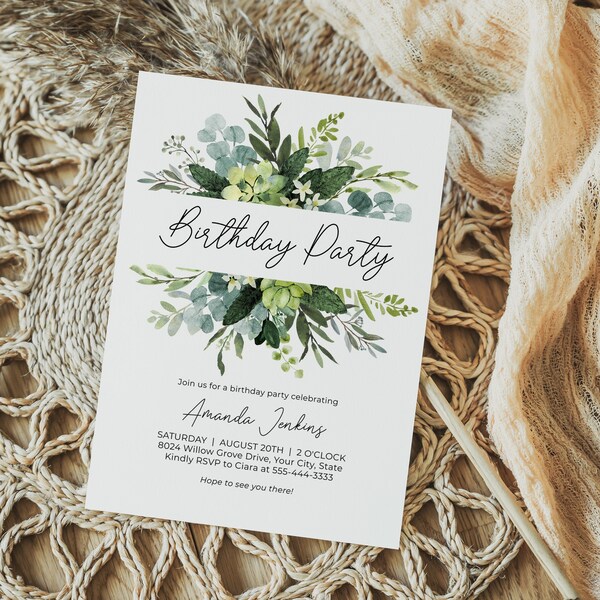 Succulent Birthday Party - Etsy