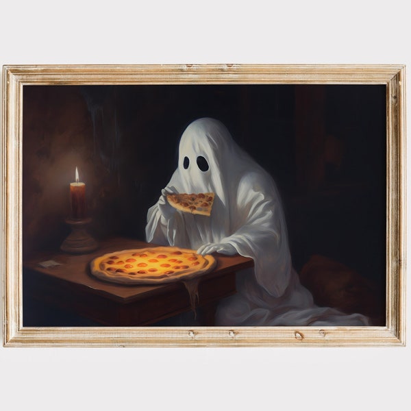 Ghost Eating Print - Etsy