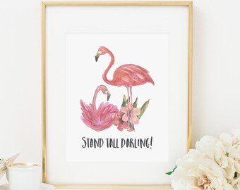 Printable flamingo | Etsy