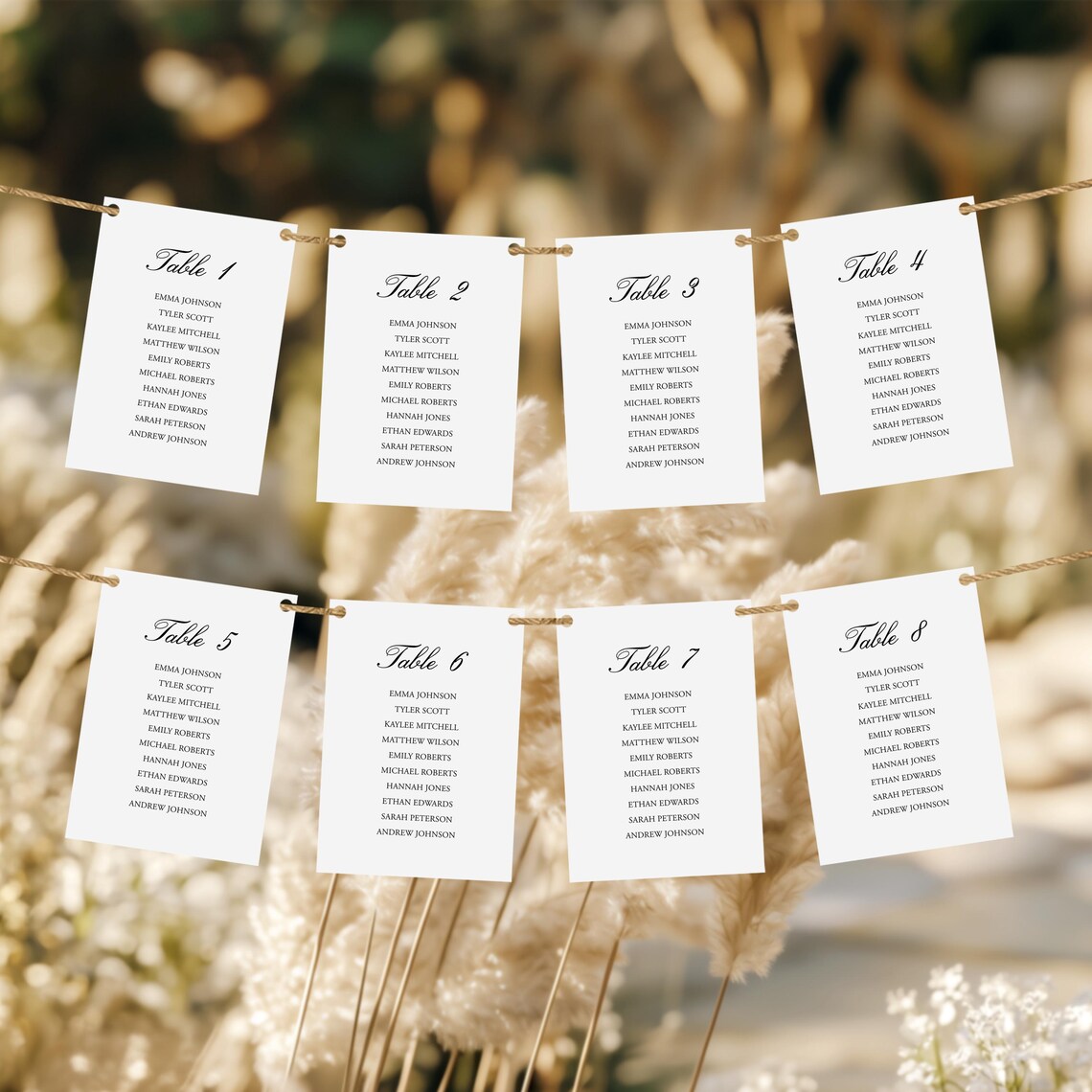 Elegant Seating Chart, Corjl Template, Printable Wedding, DIY Seating ...