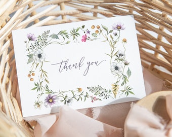 Wildflower Thank You Cards, Wildflower Thank Yous, Watercolor ...