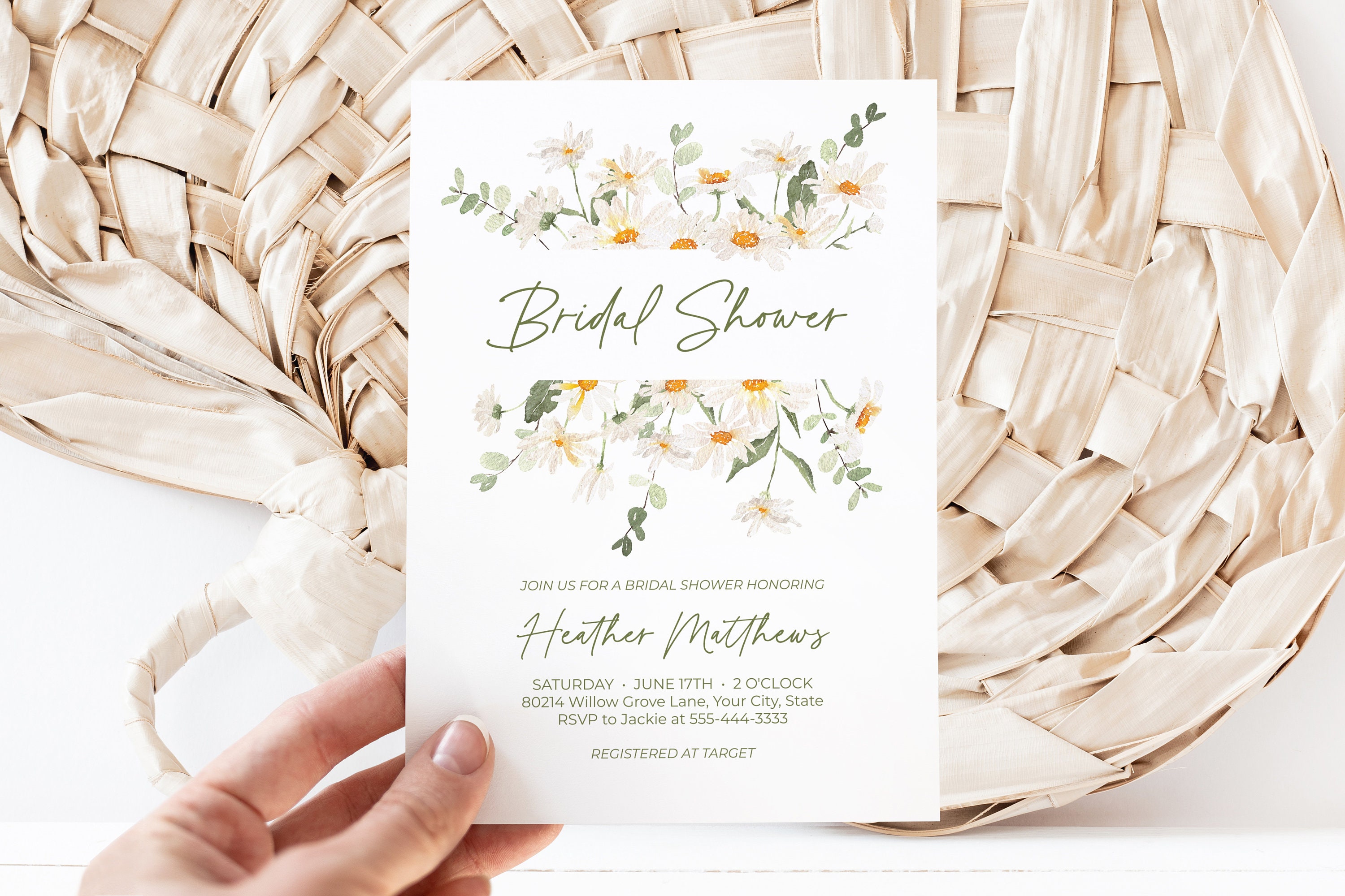 Homemade Rustic Bridal Shower Invitations
