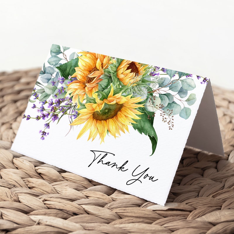 Sunflower Thank You - Etsy
